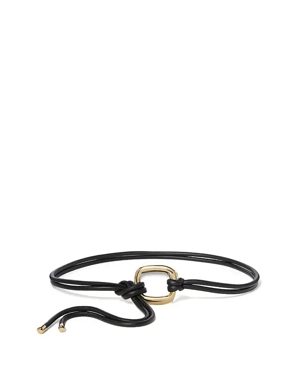 Madewell Sculpted Buckle Tie Leather Belt - True Black
