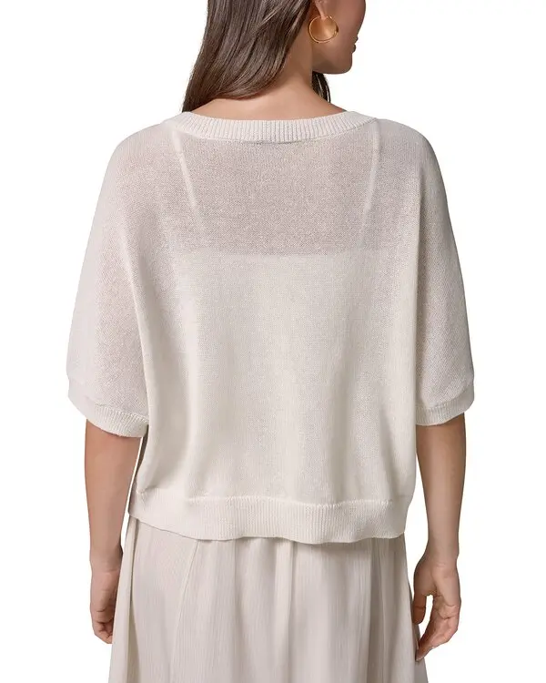 DONNA KARAN WEEKEND Oversized Short Sleeve Cardigan
