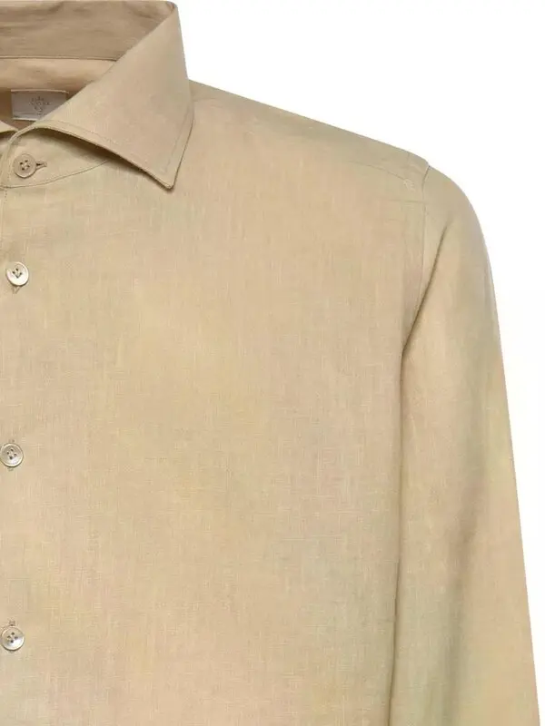 Eleventy Linen Spread-collar Shirt
