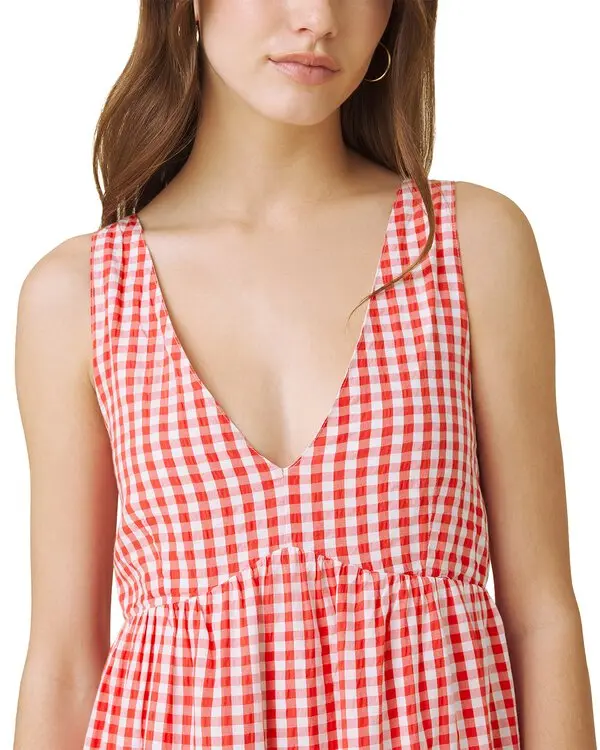 Splendid Tiered Mini Dress With Embroidery - Firework/white