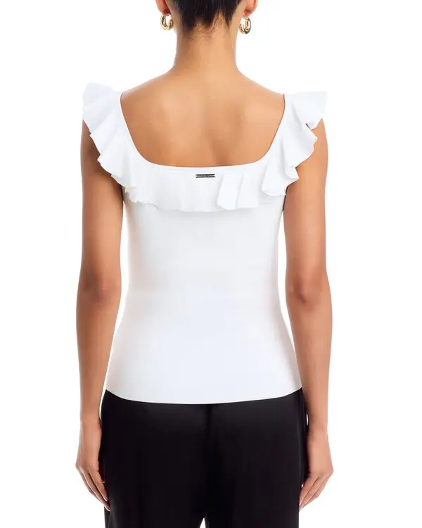 Michael Kors Square Neck Ruffle Top