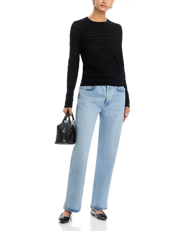 Michael Kors Pointelle Long Sleeve Sweater