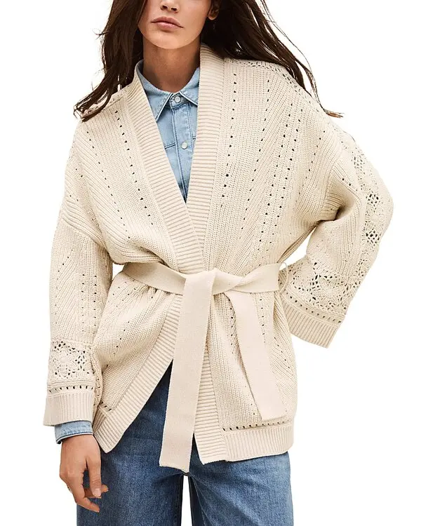 Ba&sh Perine Cardigan Sweater - Off White