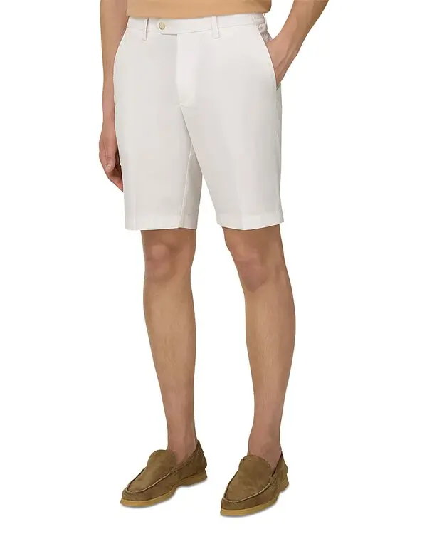 Boggi Milano Stretch Cotton Bermuda Shorts - White