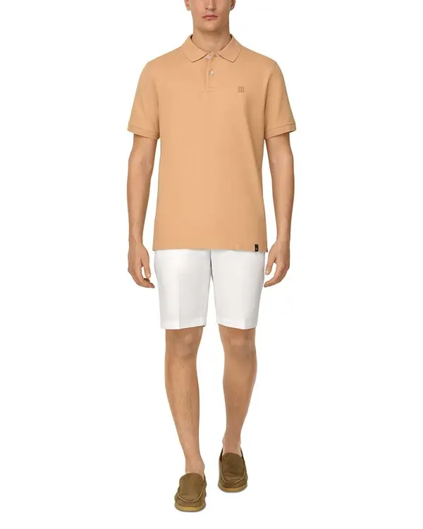 Boggi Milano Stretch Cotton Bermuda Shorts - White