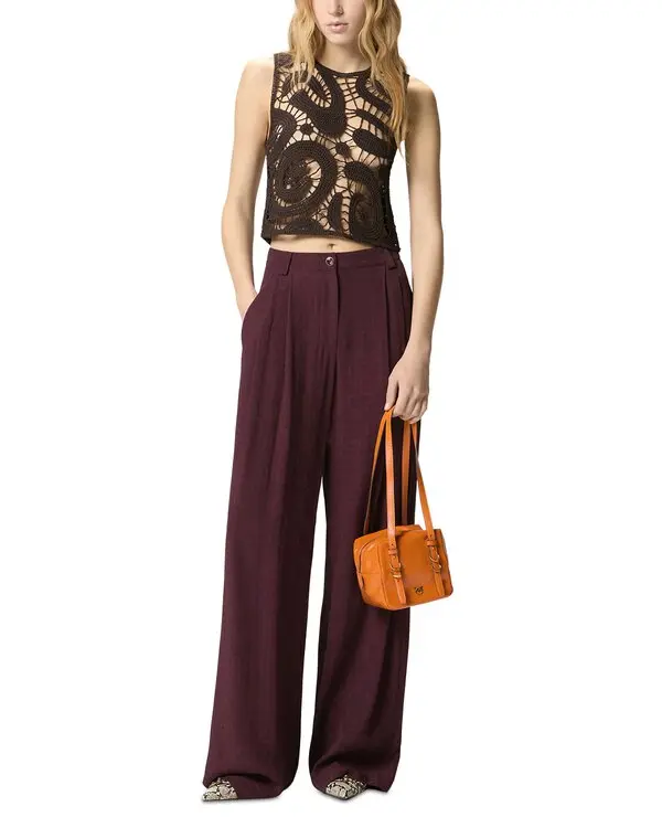 Pinko Eruzione Geometric Crochet Top