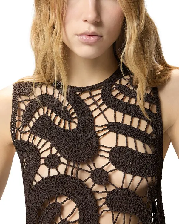 Pinko Eruzione Geometric Crochet Top