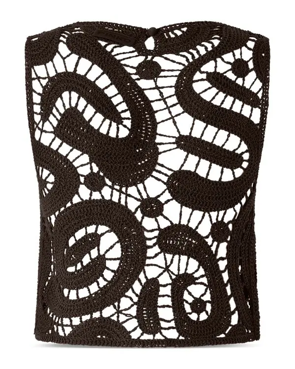 Pinko Eruzione Geometric Crochet Top
