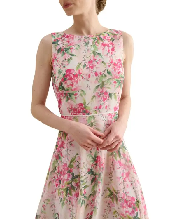 HOBBS LONDON Floral Print Midi Dress