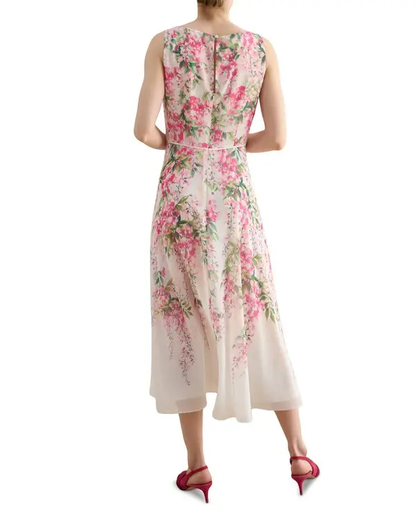 HOBBS LONDON Floral Print Midi Dress
