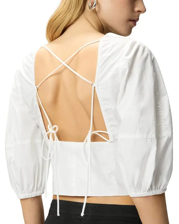 Pinko Acireale Cotton Poplin Blouse - White
