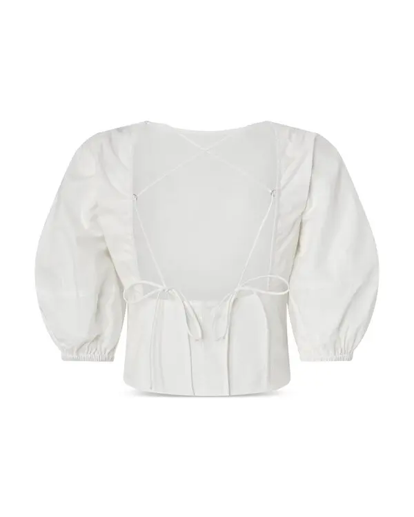 Pinko Acireale Cotton Poplin Blouse - White