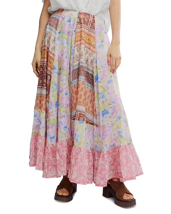 Free People Santa Eulalia Printed Maxi Skirt