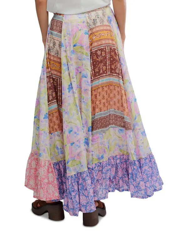 Free People Santa Eulalia Printed Maxi Skirt