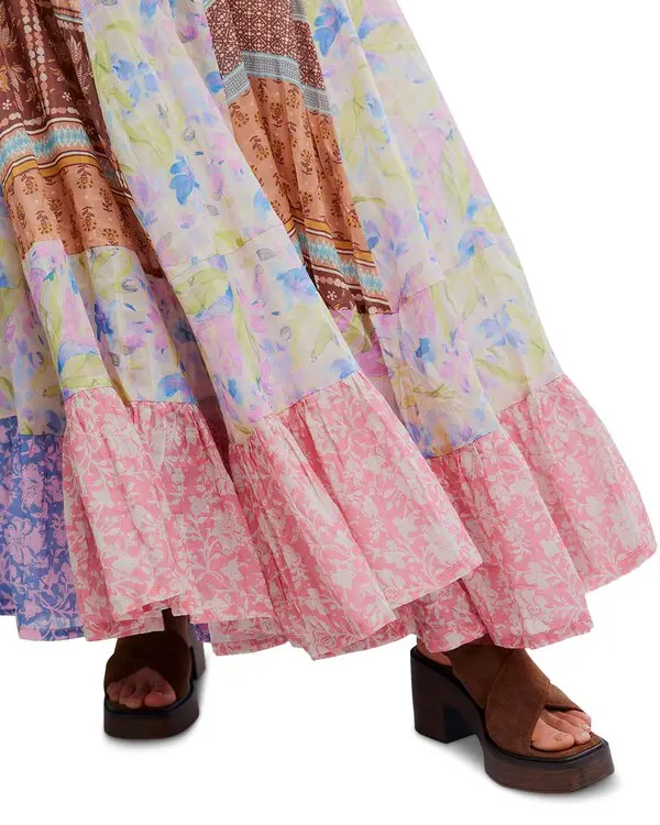 Free People Santa Eulalia Printed Maxi Skirt