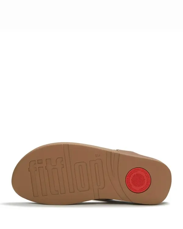 Fitflop Lulu Embellished Wedge Sandals - Deep Tan