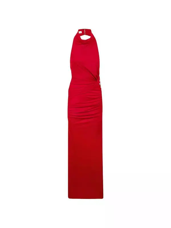 Andamane The Attico Ruched Halterneck Maxi Dress