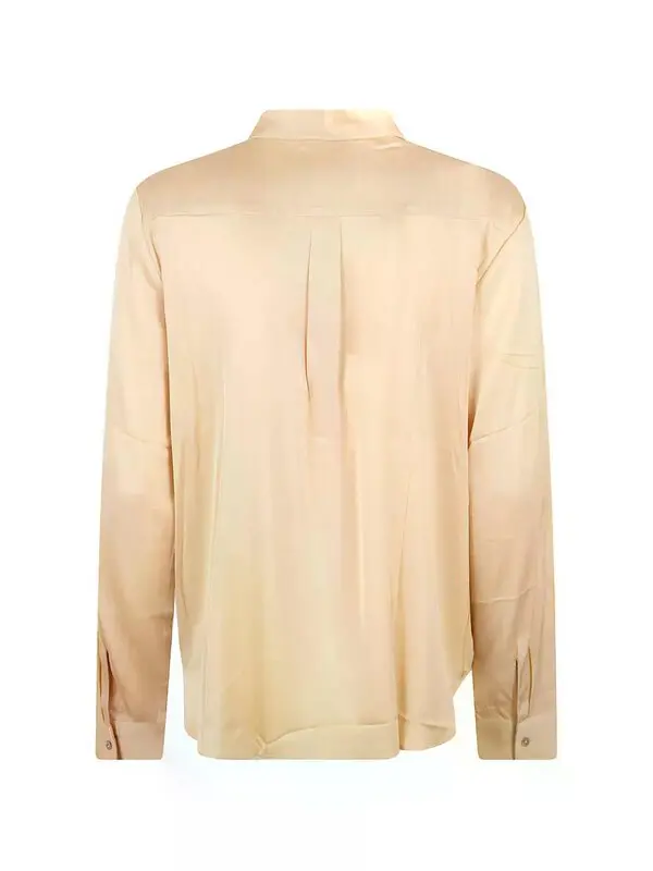 NOUVELLE SILK95FIVE Beige Satin Long-sleeve Shirt