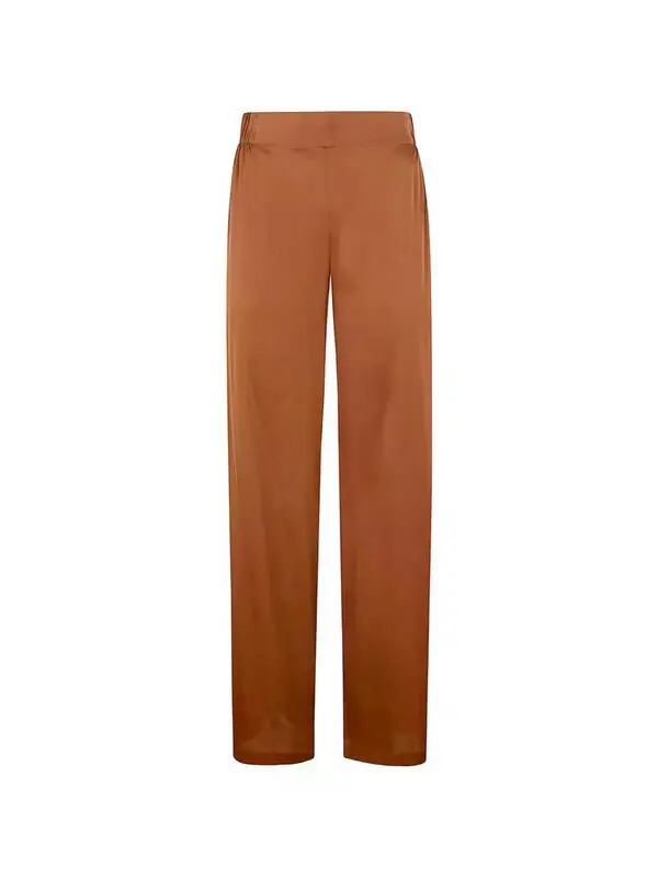 NOUVELLE SILK95FIVE Silk Satin Elasticated Waistband Trousers