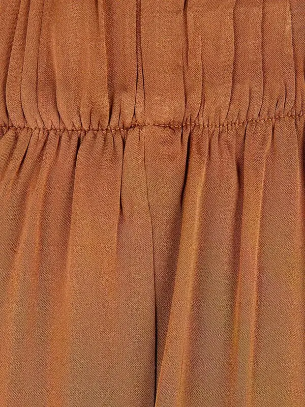 NOUVELLE SILK95FIVE Silk Satin Elasticated Waistband Trousers