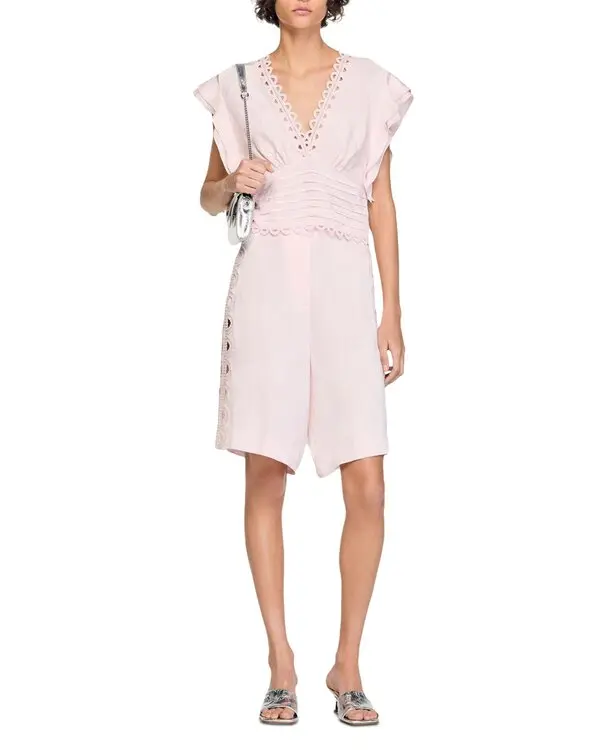 Sandro Floral Jacquard Bermuda Shorts