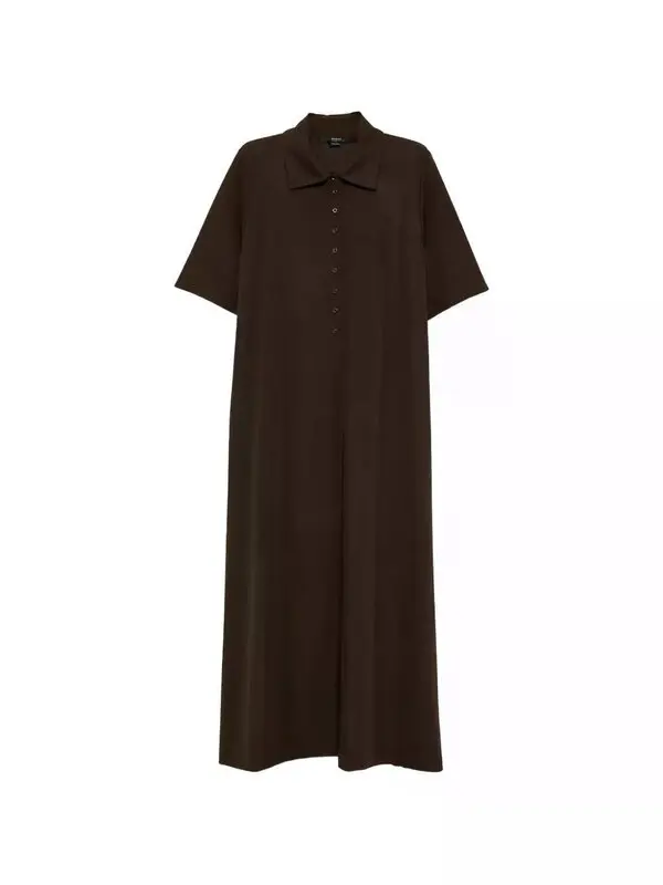 Seventy Short-sleeve Polo Maxi Dress - Brown