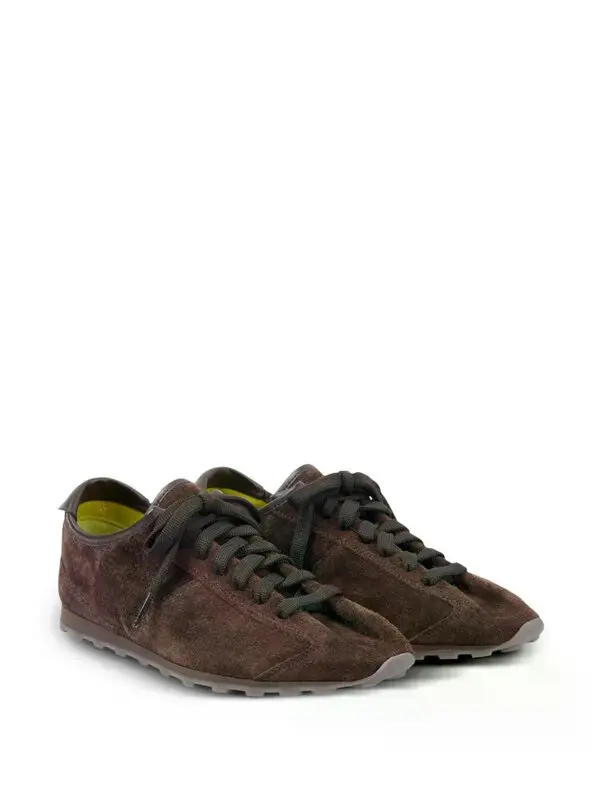 Jacquemus The Tennis Croc-effect Suede Sneakers - Brown