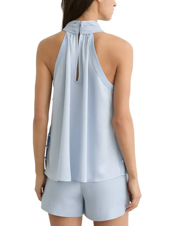 REISS Andrea Chiffon Scarf Top