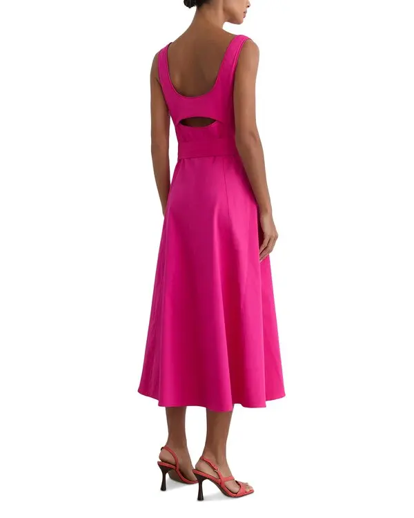 REISS Irina Belted Midi Dress