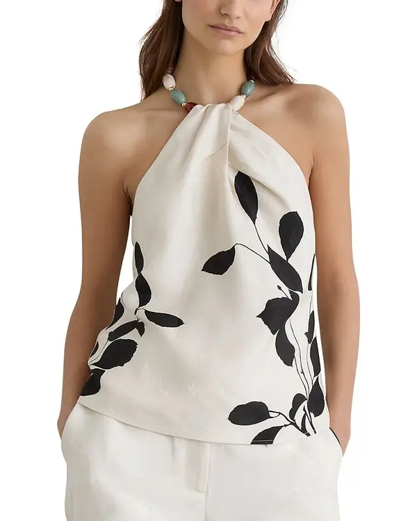 REISS Delilah Jacquard Top