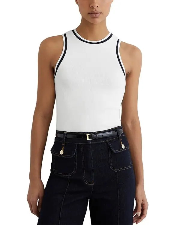 REISS Matilda Contrast Trim Vest