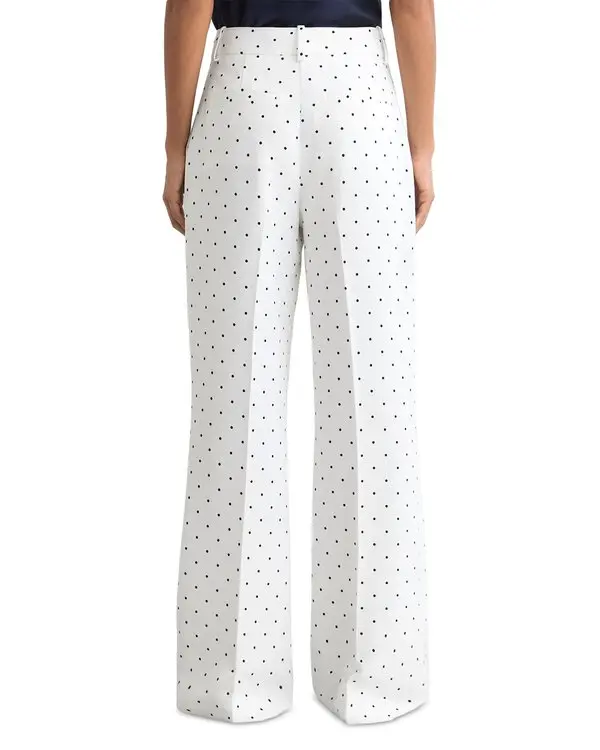 REISS Petite Beatrix Polka Dot Wide Leg Pants