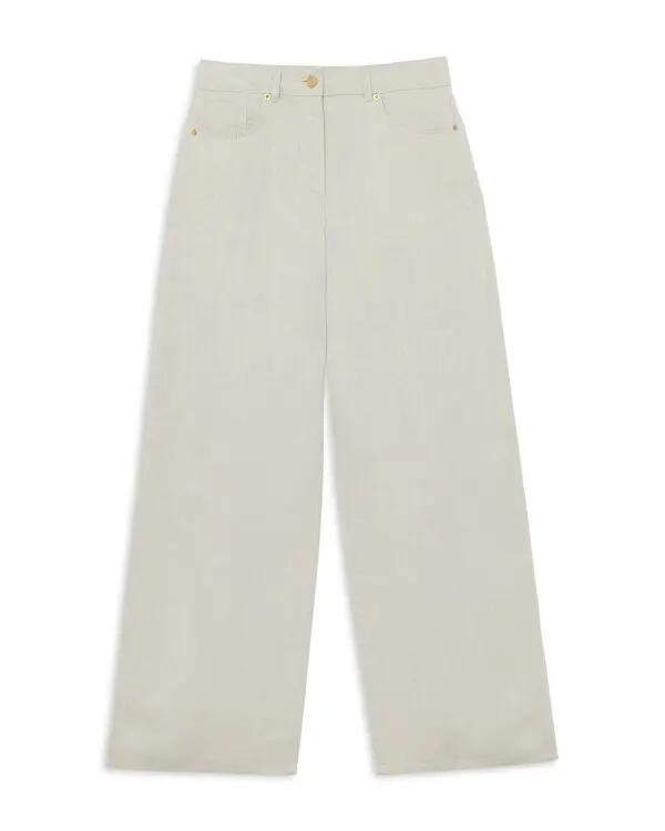 REISS Petite Carmen Wide Leg Pants - Neutral