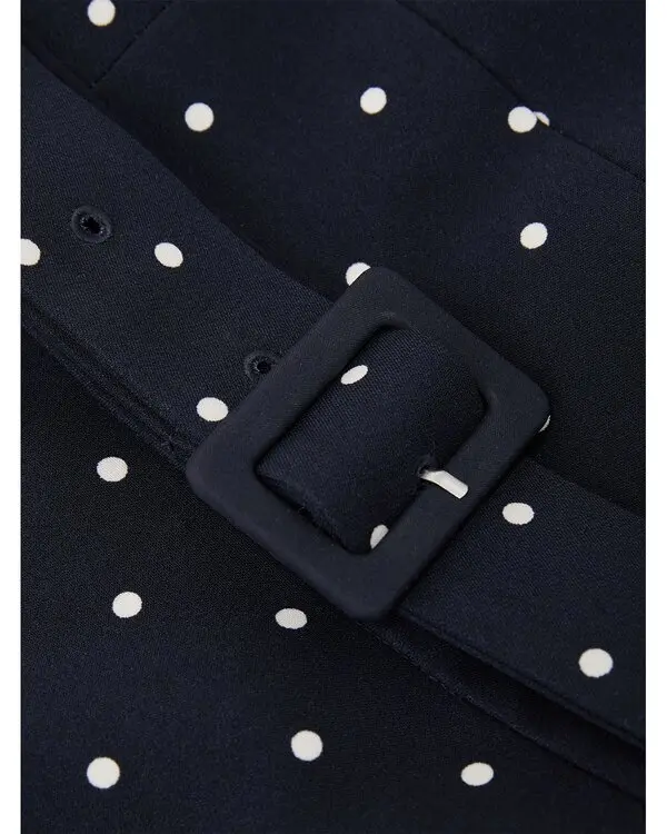 REISS Structured Orielle Polka Dot Dress
