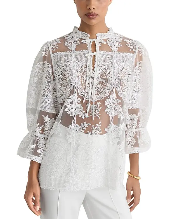 REISS Demi Lace Shirt
