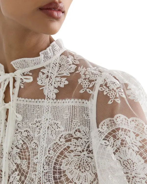 REISS Demi Lace Shirt
