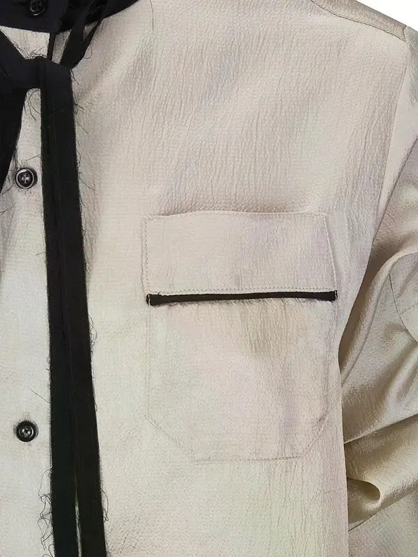 MAISON JEJIA Crinkled Silk Shirt