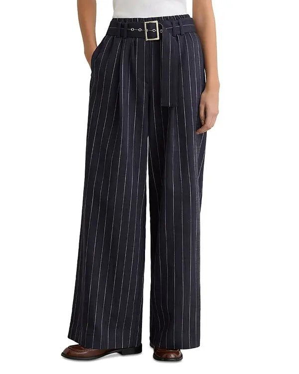 REISS Petites Rae Tailored Striped Trousers