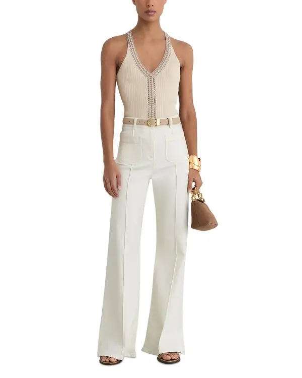 REISS Nora Braided Trim Top