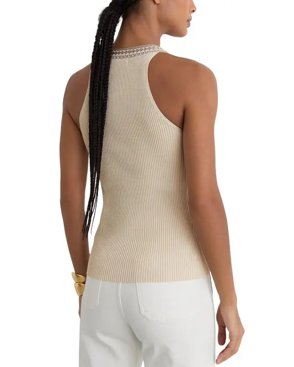 REISS Nora Braided Trim Top