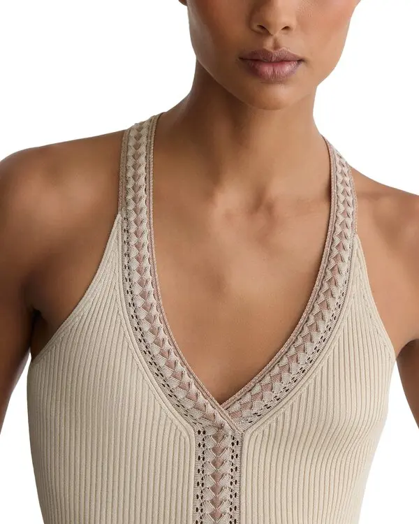 REISS Nora Braided Trim Top