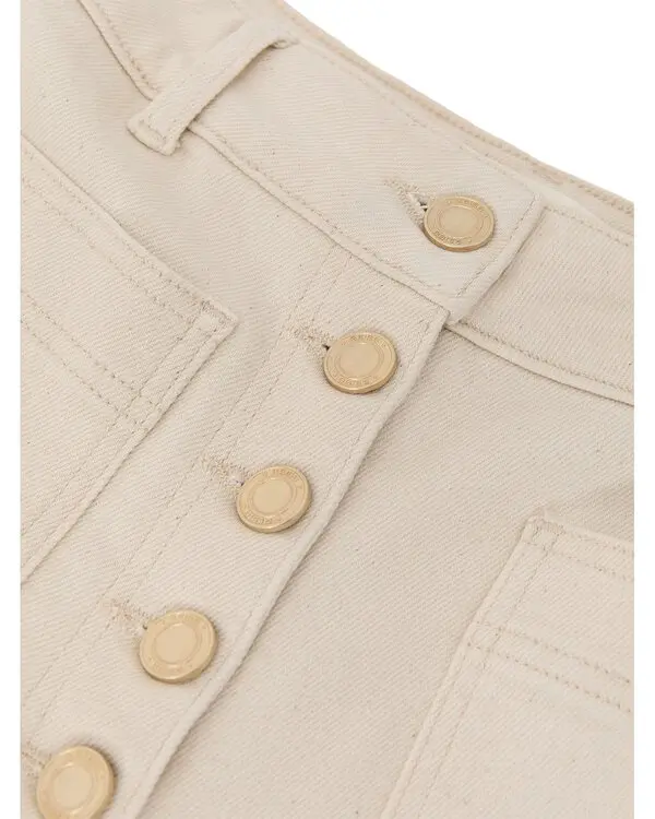 REISS Cali Mid Rise Flare Leg Jeans - Ecru