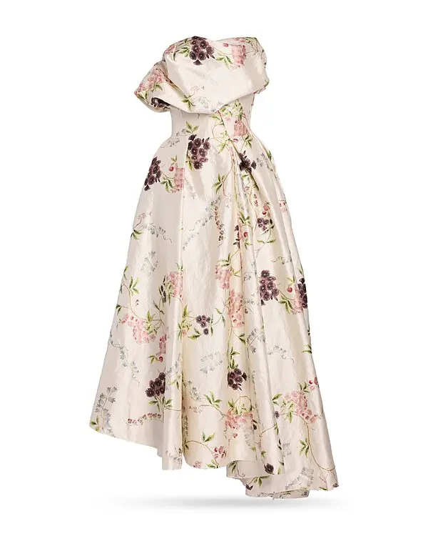 Erdem Satin Cloud Gown - French Chintz Multi White