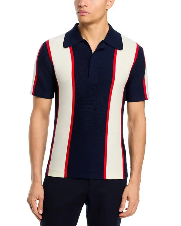 JIL SANDER Bold Block Stripe Polo Shirt