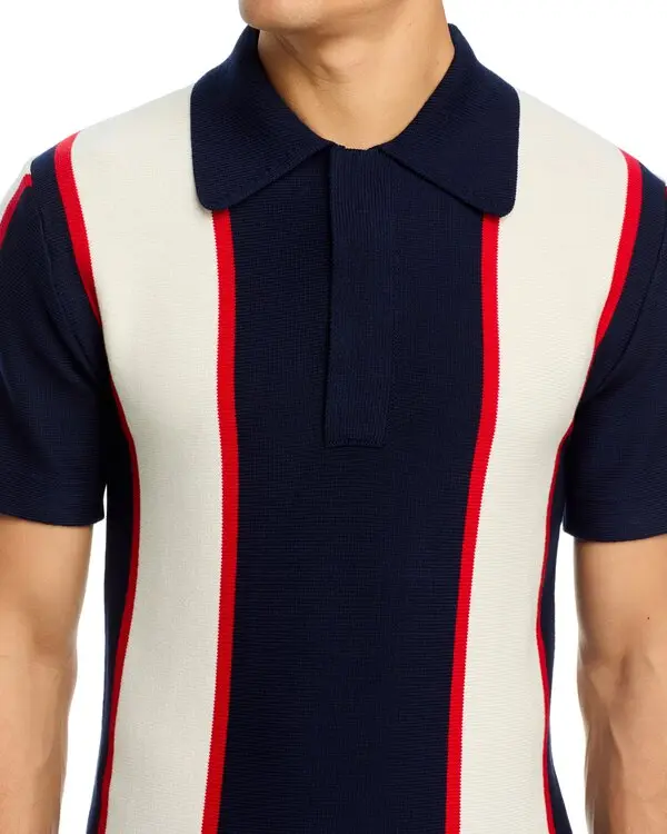 JIL SANDER Bold Block Stripe Polo Shirt