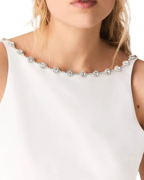 Maje Embellished Cropped Top