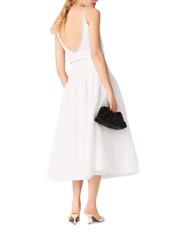 Maje Embellished Cropped Top