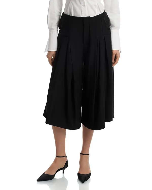 LIBEROWE Wool Culotte Pants - Black