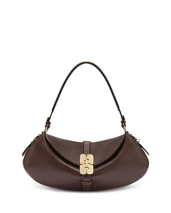 GANNI B Cat Shoulder Bag - Chicory Coffee