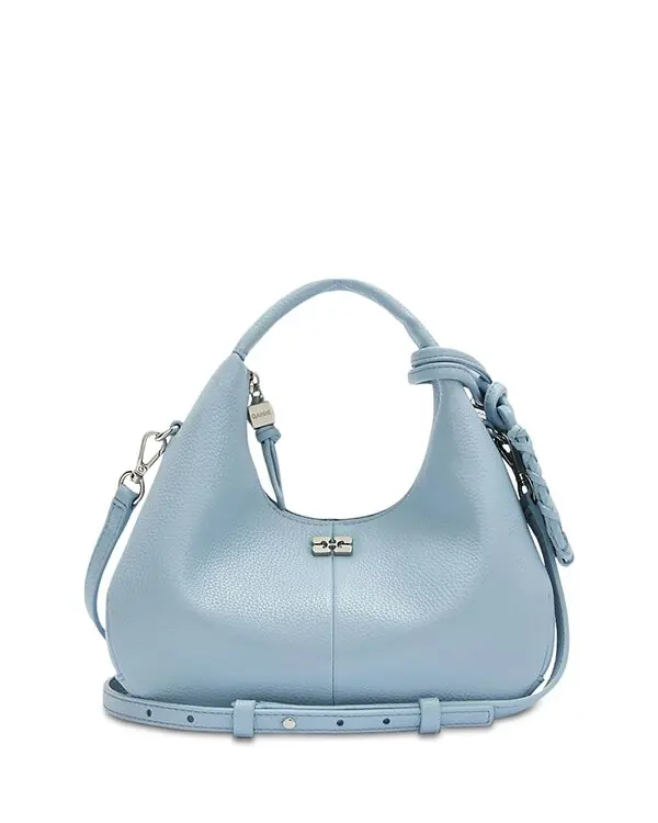 GANNI Mini Grained Hobo Bag